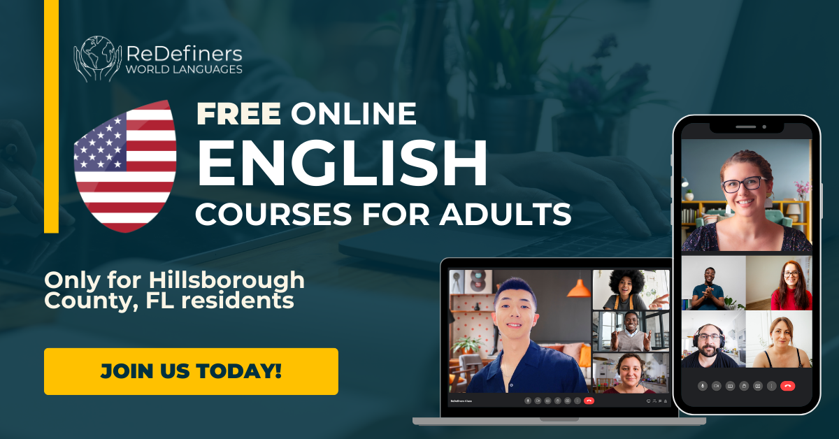 Free Adult Online English Classes in Tampa